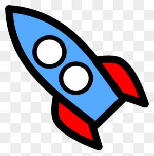 Two Window Rocket Clip Art At Clker Com Vector Clip - Blue Rocket ...