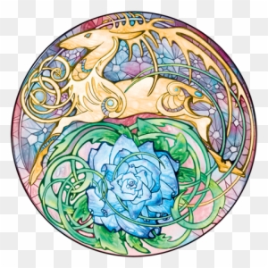 Blue Rose Golden Hart Crest - Circle - Free Transparent PNG Clipart ...