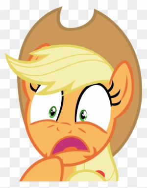 Yikes By Firestorm-can - Applejack Surprised - Free Transparent PNG ...