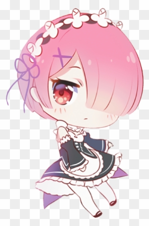 Picture - Re Zero Ram Chibi - Free Transparent PNG Clipart Images Download