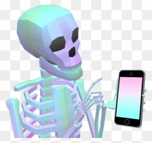 Valentines Day Iphone Sticker By Jjjjjohn - Skeleton Gif Transparent ...