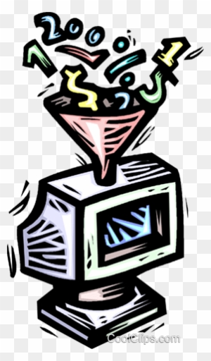 Data Passing Through A Funnel Royalty Free Vector Clip - Database ...