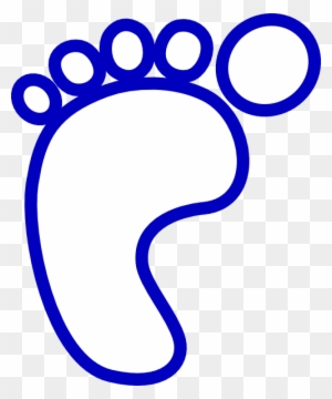 Blue White Cartoon Foot Svg Clip Arts 498 X 598 Px - Cartoon Left Foot ...