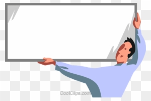 Man Holding A Sign Royalty Free Vector Clip Art Illustration - Man ...