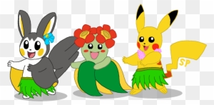 Hula Dancing Pokemon By Snowpointart - Pikachu Grass Skirt - Free ...