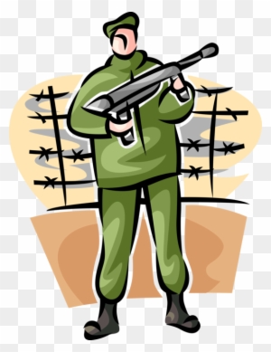 Vector Illustration Of Heavily Armed United States - Shoot Rifle - Free ...