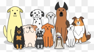 Group Of Cartoon Dogs - Free Transparent PNG Clipart Images Download