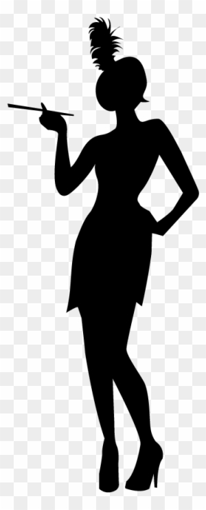 1920s Flapper Silhouette Roaring Twenties - Flapper Silhouette - Free ...