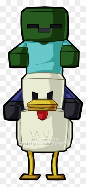 Chicken Jockey By Sambeawesome - Minecraft Fan Art Png - Free ...