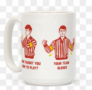 Funny Referee Hand Signals - Coffee Cup - Free Transparent PNG Clipart ...