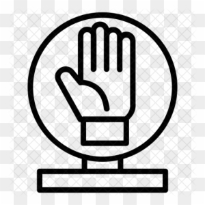 Black Stop Hand Sign - Free Transparent PNG Clipart Images Download