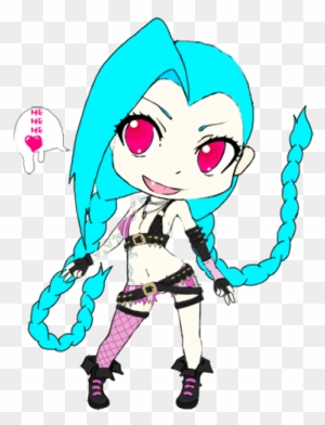 Jinx Chibi Drawing - League Of Legends Jinx Chibi - Free Transparent ...