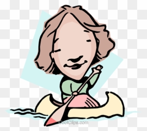 Paddling Upstream Royalty Free Vector Clip Art Illustration - Paddling ...