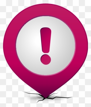 Location Map Pin Attention Purple - Attention Icon Purple - Free ...