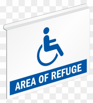 Area Of Refuge Ceiling Sign - Area Of Refuge - Free Transparent PNG ...