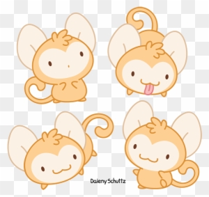 Chibi Monkey By Daieny - Digital Art - Free Transparent PNG Clipart ...
