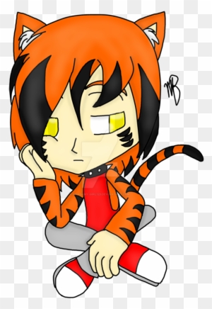 Bored Tiger By Alilmistletoecartoon - Cartoon - Free Transparent PNG ...