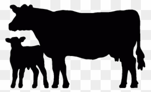 Show Heifer Clip Art - Cow And Calf Silhouette - Free Transparent PNG ...