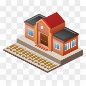 Winter Train Station By Herbertrocha - Train Station Cartoon Png - Free ...