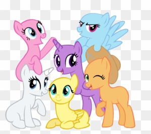 Mlp Base Mane Six By Meimisuki - Mlp Base Mane 6 - Free Transparent PNG Clipart Images Download