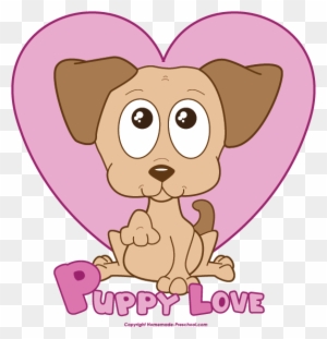 Puppy Love - - Cartoon Dog Valentine - Free Transparent PNG Clipart ...