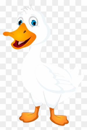 White Duck Cartoon Png Clip Art Image - White Duck Clipart - Free ...