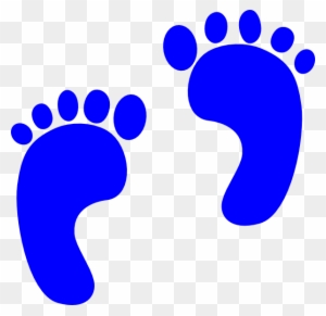 Baby Footprints Clipart - Blue Baby Footprints With Black Background ...