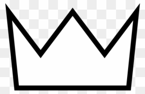 Crown Clipart Black And White Crown Outline White Clip - Three Point ...