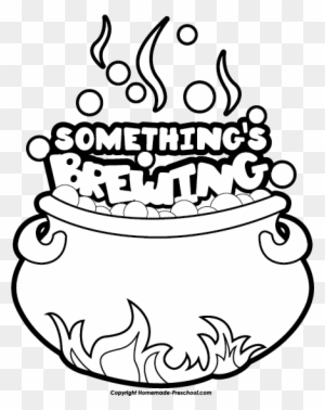 Witches Brew Black And White - Free Transparent PNG Clipart Images Download