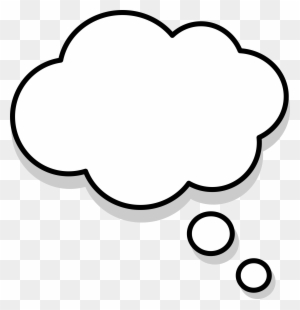 Agreeable Thought Cloud Clip Art Medium Size - White Thought Bubble ...
