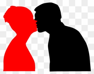 Kisses Clipart First Kiss - Boy And Girl Kissing Clipart - Free ...