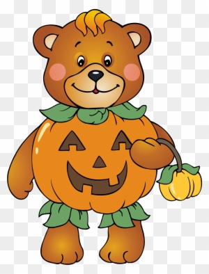 Halloween Bear Clipart - Fall Bear Clip Art - Free Transparent PNG ...