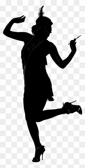 Flapper Silhouette Dancing