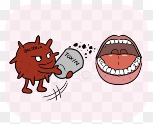 Bacteria Releasing Toxins In The Mouth - Bacteria Toxin Cartoon - Free ...