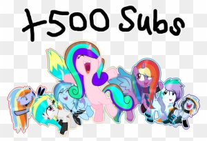 Especial 500 Subs By Sparkiestlake45 - Cartoon - Free Transparent PNG ...