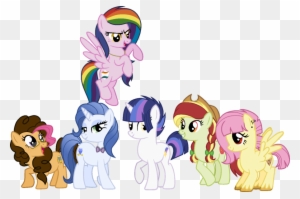 Mane 6 By Bluerainipony - My Little Pony New Mane 6 - Free Transparent ...