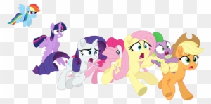 Mane 6 Runing By Ejlightning007arts - Mlp Movie Mane 6 - Free ...