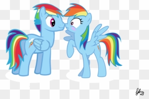 Mlp Rainbow Dash And Fluttershy Kiss