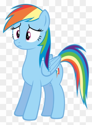 Fluttershy Pretty For Kids - Rainbow Dash Confused - Free Transparent ...