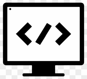 Desktop Computer With Binary Codes Icons - Programming Icon - Free Transparent PNG Clipart ...