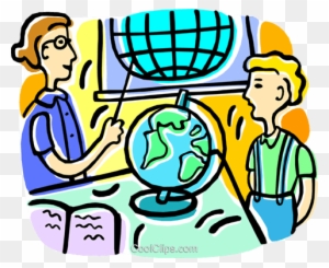 Geography Lesson Royalty Free Vector Clip Art Illustration - Social ...