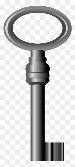 Vector Clip Art Of Outline Simple Metal Door Key Public - Key Detail ...
