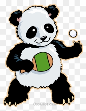 Panda Bear Royalty Free Vector Clip Art Illustration - Panda Playing ...