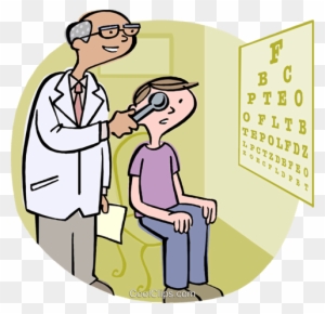 Boy With Optometrist Royalty Free Vector Clip Art Illustration - Eye ...