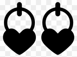 Heart Shaped Earrings Icon - Earring - Free Transparent PNG Clipart ...