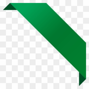 Corner Ribbon02 Dark Green - Green Corner Ribbon Png - Free Transparent ...