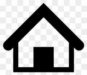 Home Outline With Black Door And Roof Vector - Map Symbol For House ...
