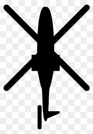 Helicopter Bottom View Silhouette Free Icon - Helicopter Icon Top View ...