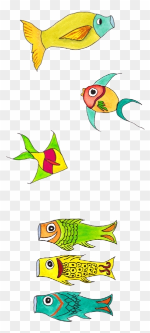 “fish Kites” - Watercolor Painting - Full Size PNG Clipart Images Download