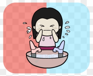 Washing Your Face With Hot Or Cold Water - Cartoon - Free Transparent ...
